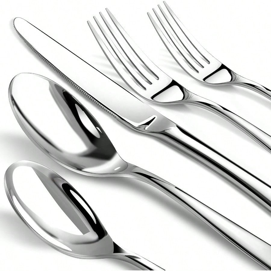 Sierware Set for 12 Heavy Duty Stainl Steel Cutlery Set Flatware Set 60 ...