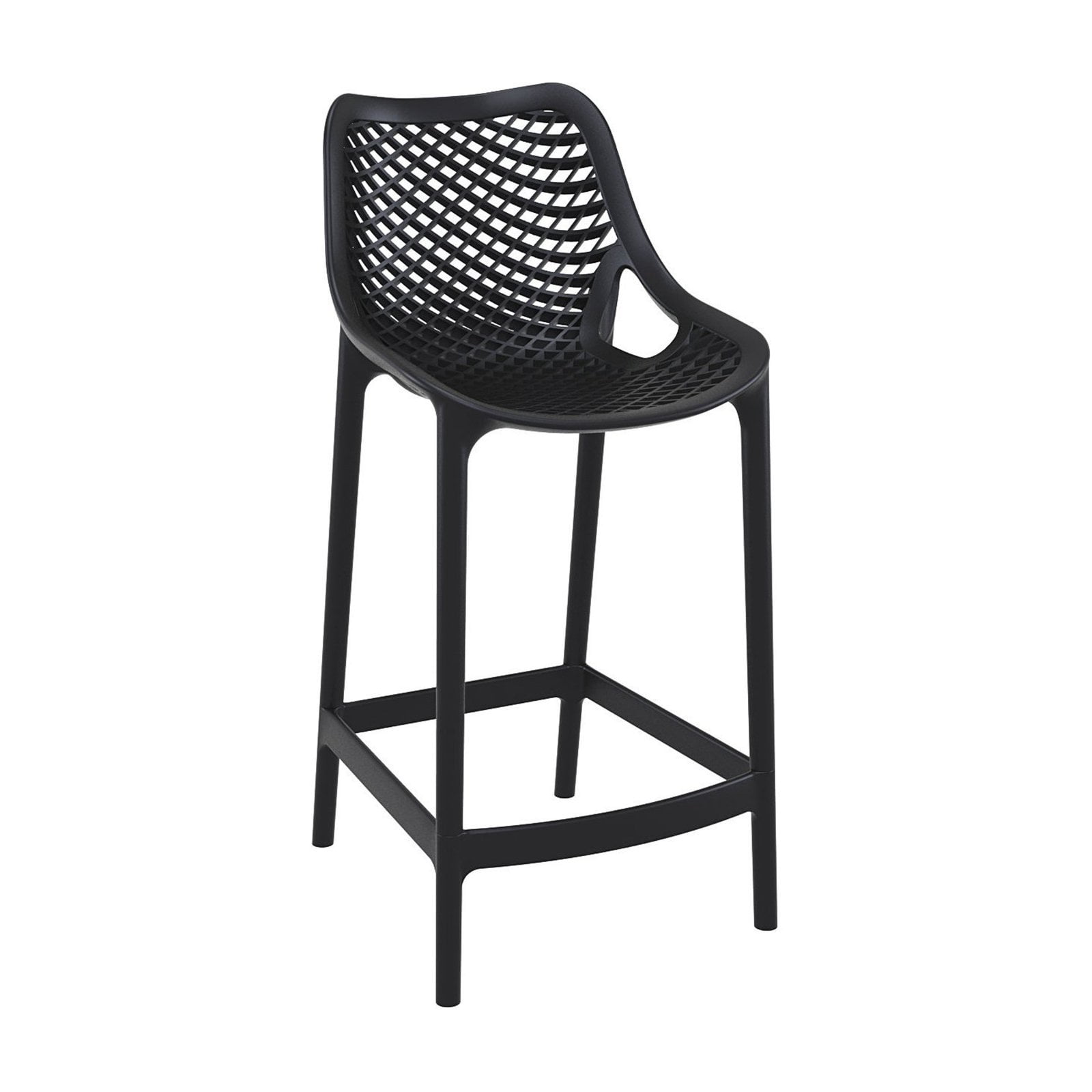 Siesta Air Counter Stool Set of 2 Black ISP067-BLA - Walmart.com