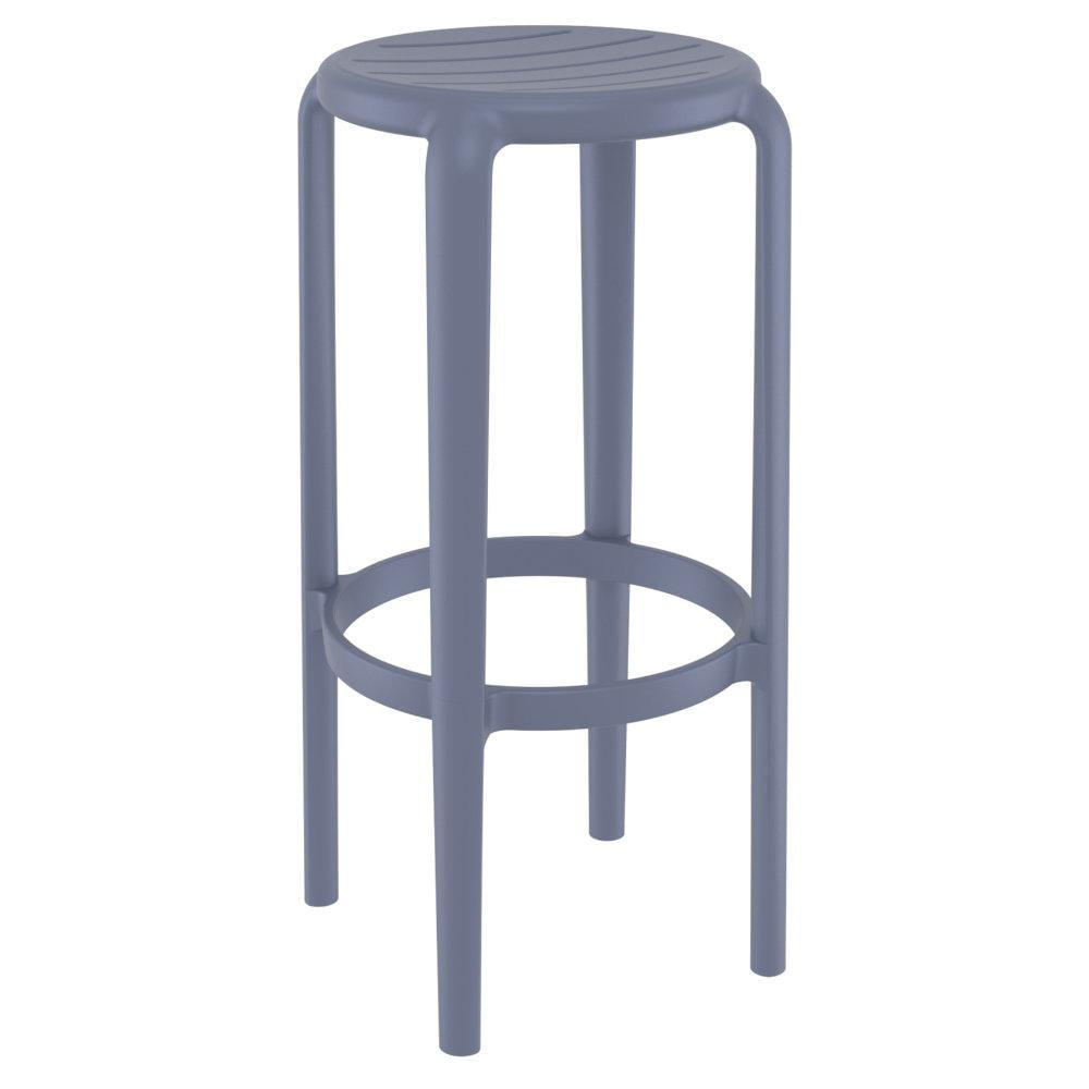 Compamia Tom Resin Bar Stool Dark Gray - Walmart.com