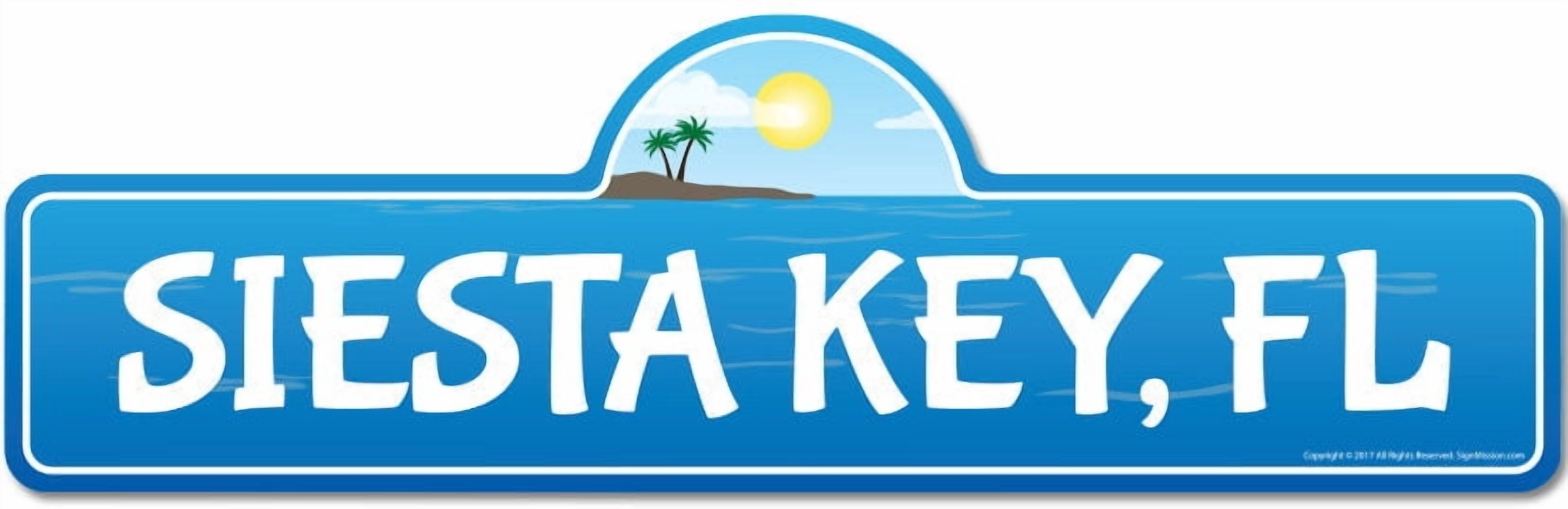 Siesta Key FL Florida Beach Street Sign | Indoor/Outdoor | Surfer Ocean ...