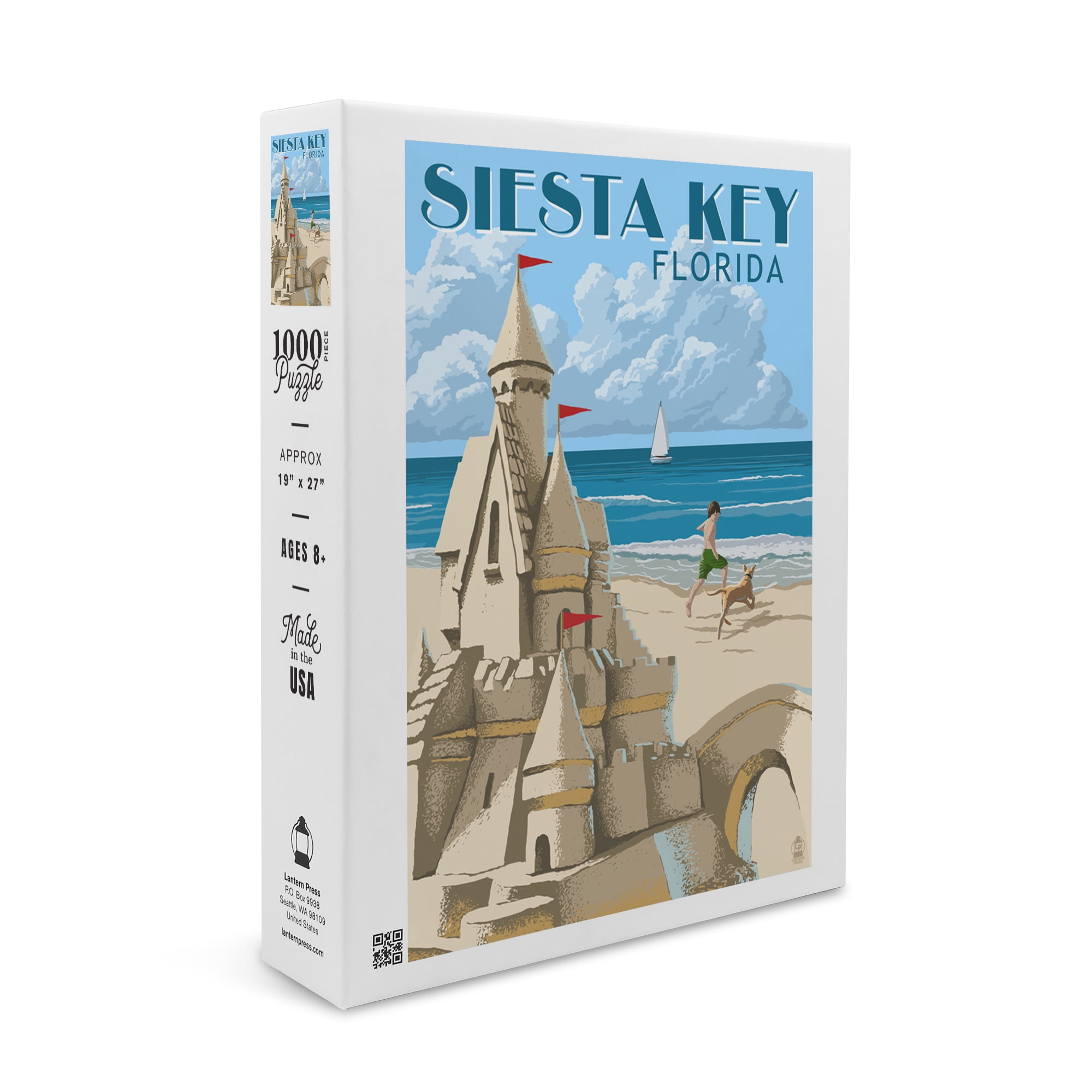 Siesta Key, Florida, Sandcastle (1000 Piece Puzzle, Size 19x27 ...