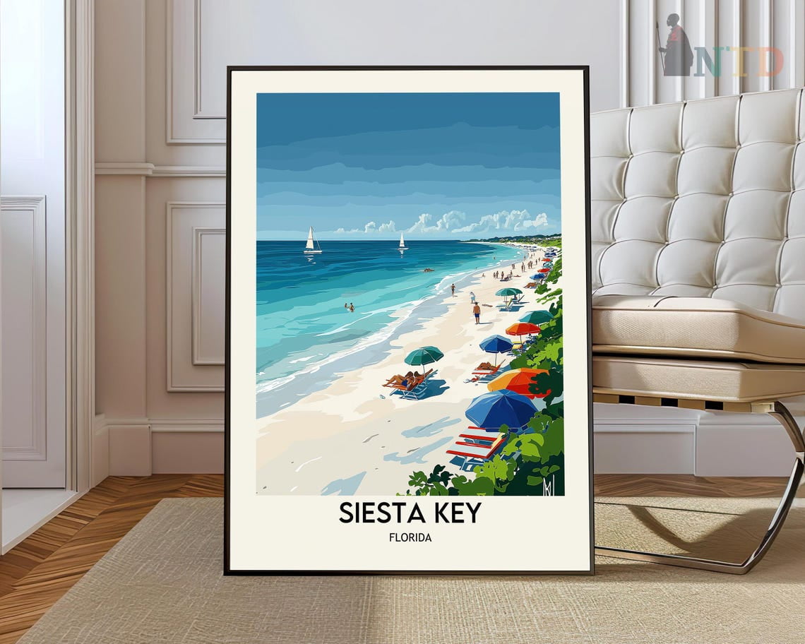 Siesta Key Print, Siesta Key Poster, Siesta Key Wall Art, Siesta Key ...