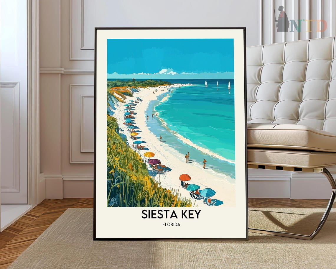 Siesta Key Print, Siesta Key Poster, Siesta Key Wall Art, Siesta Key ...