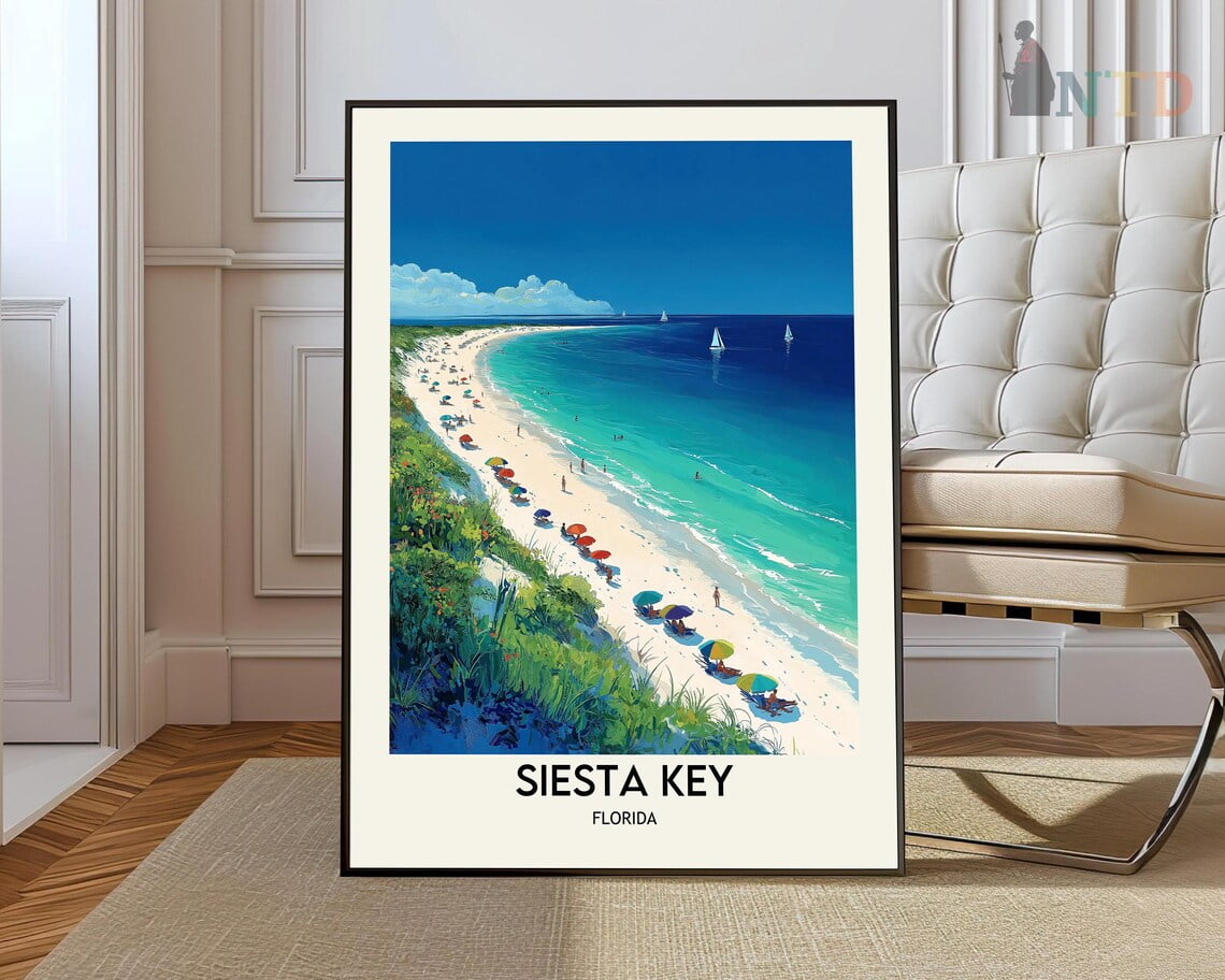 Siesta Key Print, Siesta Key Poster, Siesta Key Wall Art, Siesta Key ...