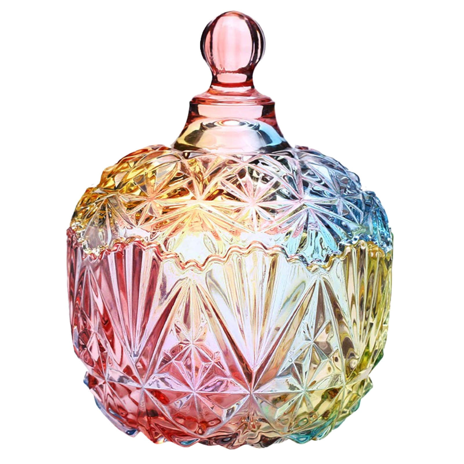 Siesta Lunch Containers 1Pc Colorful Glass Storage Jar With Lid Candy ...