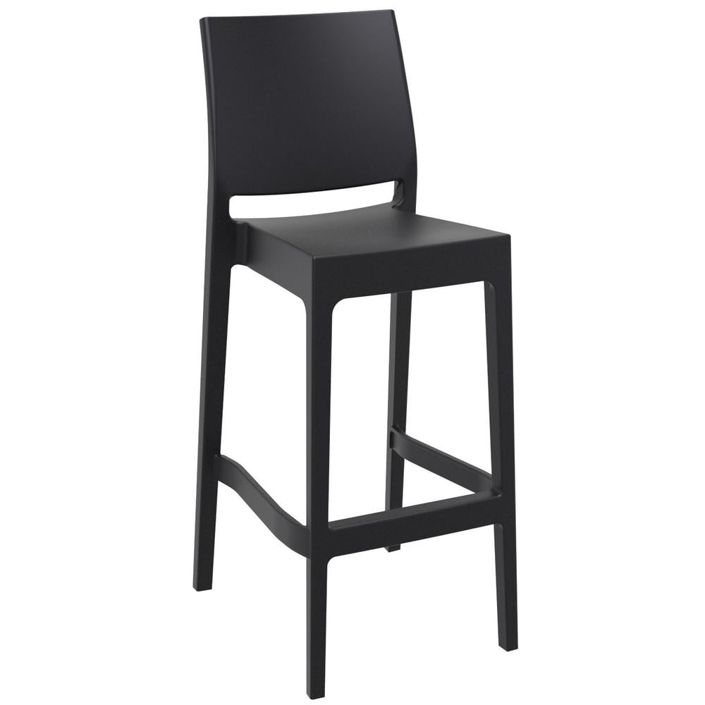 Compamia Maya Resin Bar Stool Black, Set of 2 - Walmart.com