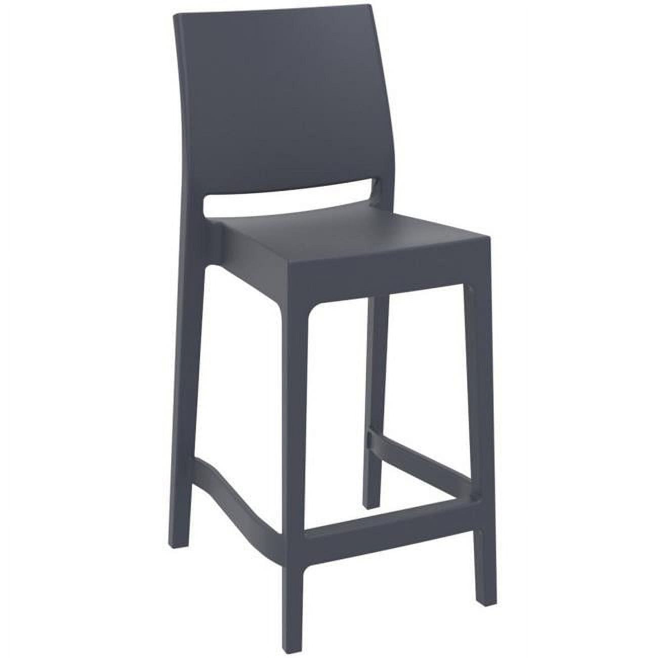 Siesta Maya Resin Counter Stool Dark Gray - Set of 2 - Walmart.com