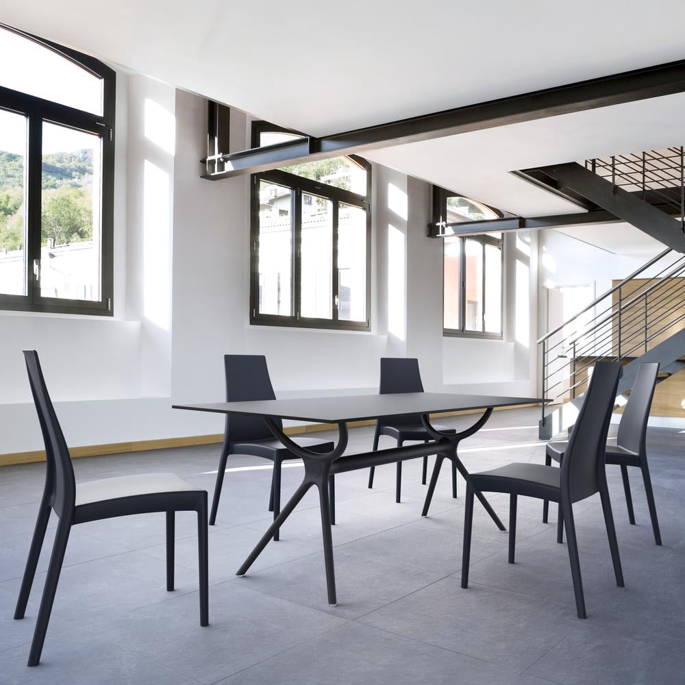 Compamia Miranda Dining Set with 6 Chairs Black - Walmart.com