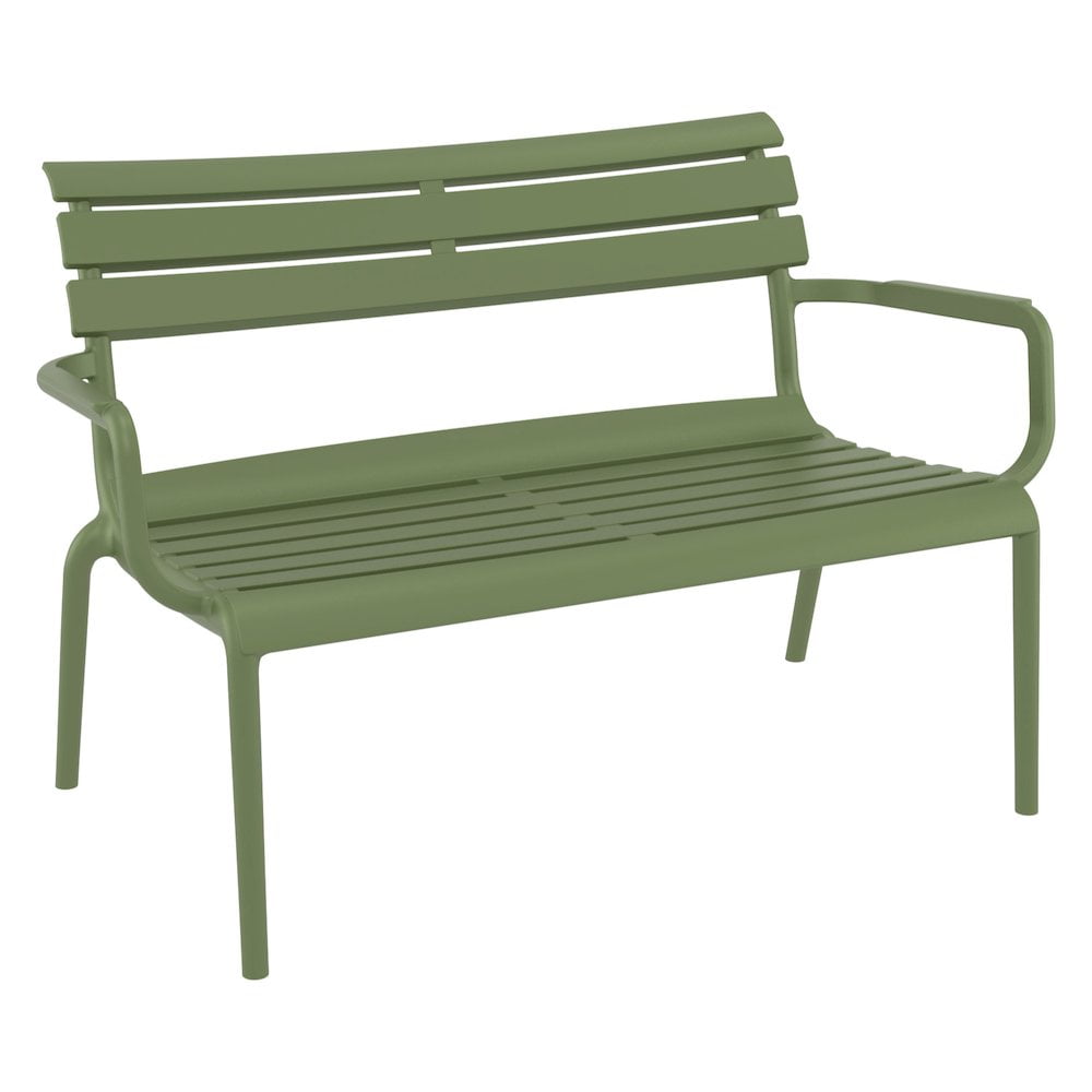 Compamia Paris Outdoor Bench Olive Green - Walmart.com