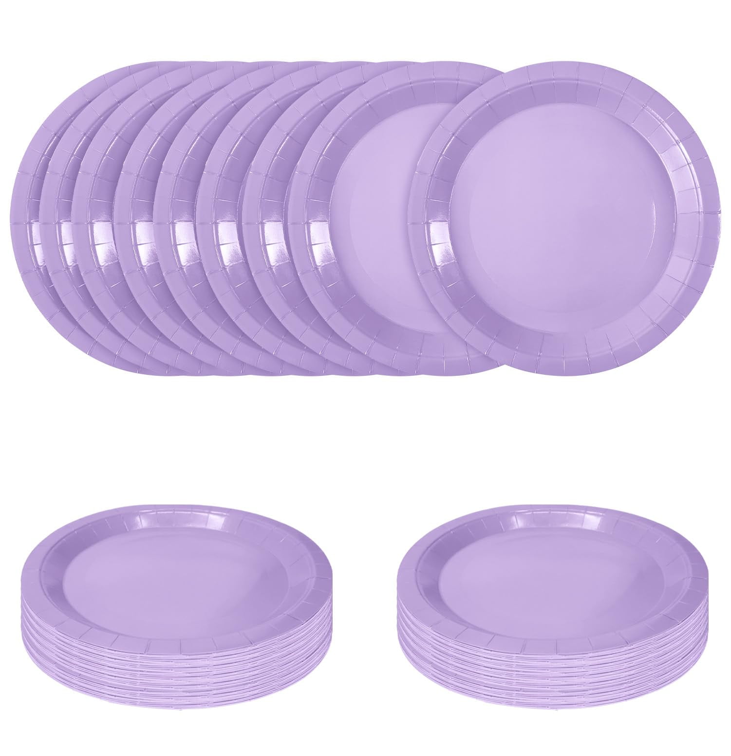 SietDESEO 50 PCS Light Purple Paper Plates 7 Inch Disposable Plates ...