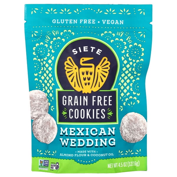 Siete, Grain Free Cookies, Mexican Wedding, 4.5 oz Pack of 4 - Walmart.com