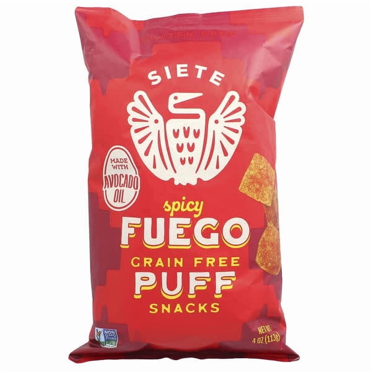 Siete, Grain Free Puff Snacks, Spicy Fuego, 4 oz Pack of 4 - Walmart.com