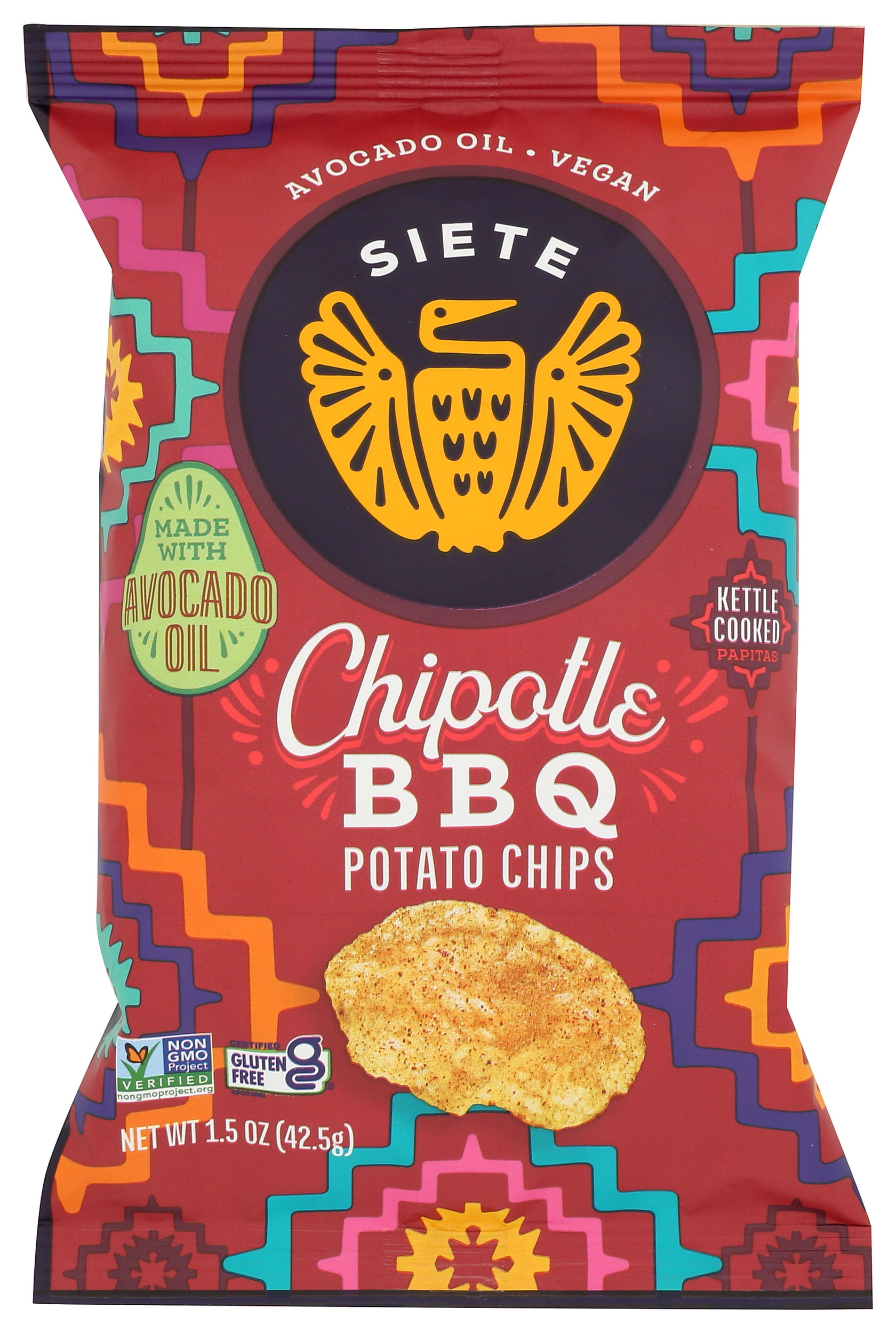 Siete, Kettle Cooked Potato Chips, Chipotle BBQ, 5.5 OZ, 24 pack ...