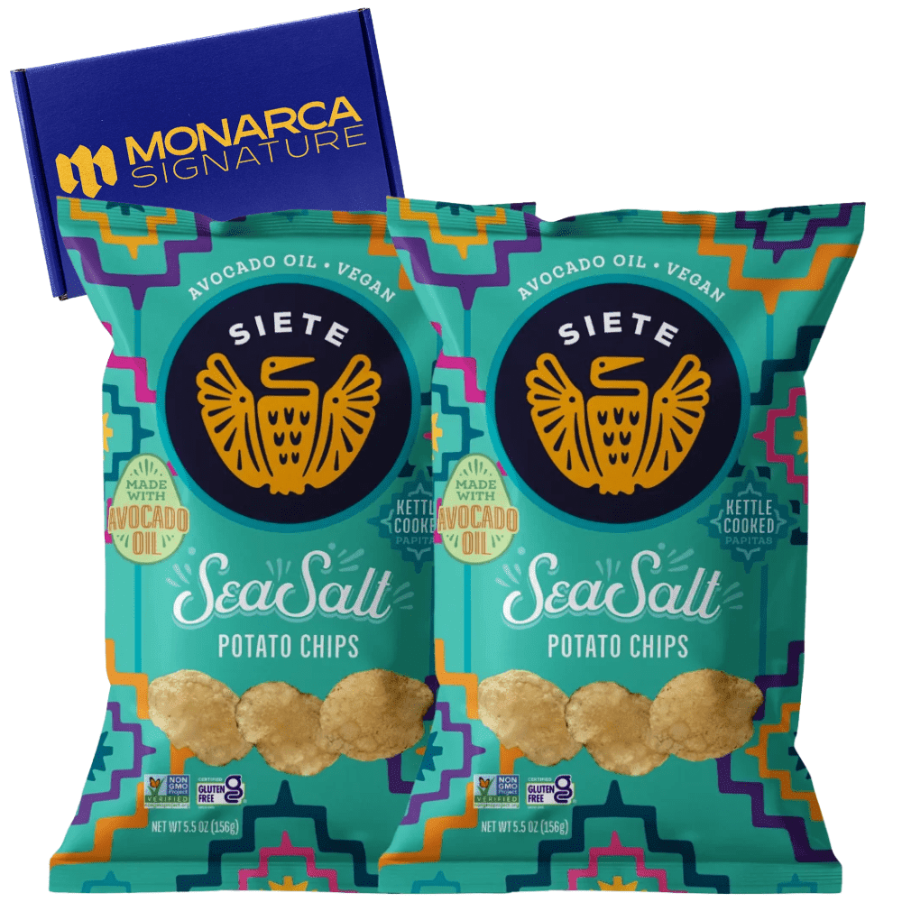Siete Kettle Cooked Potato Chips, Sea Salt, 5.5 oz (Pack of 2) – Gluten ...