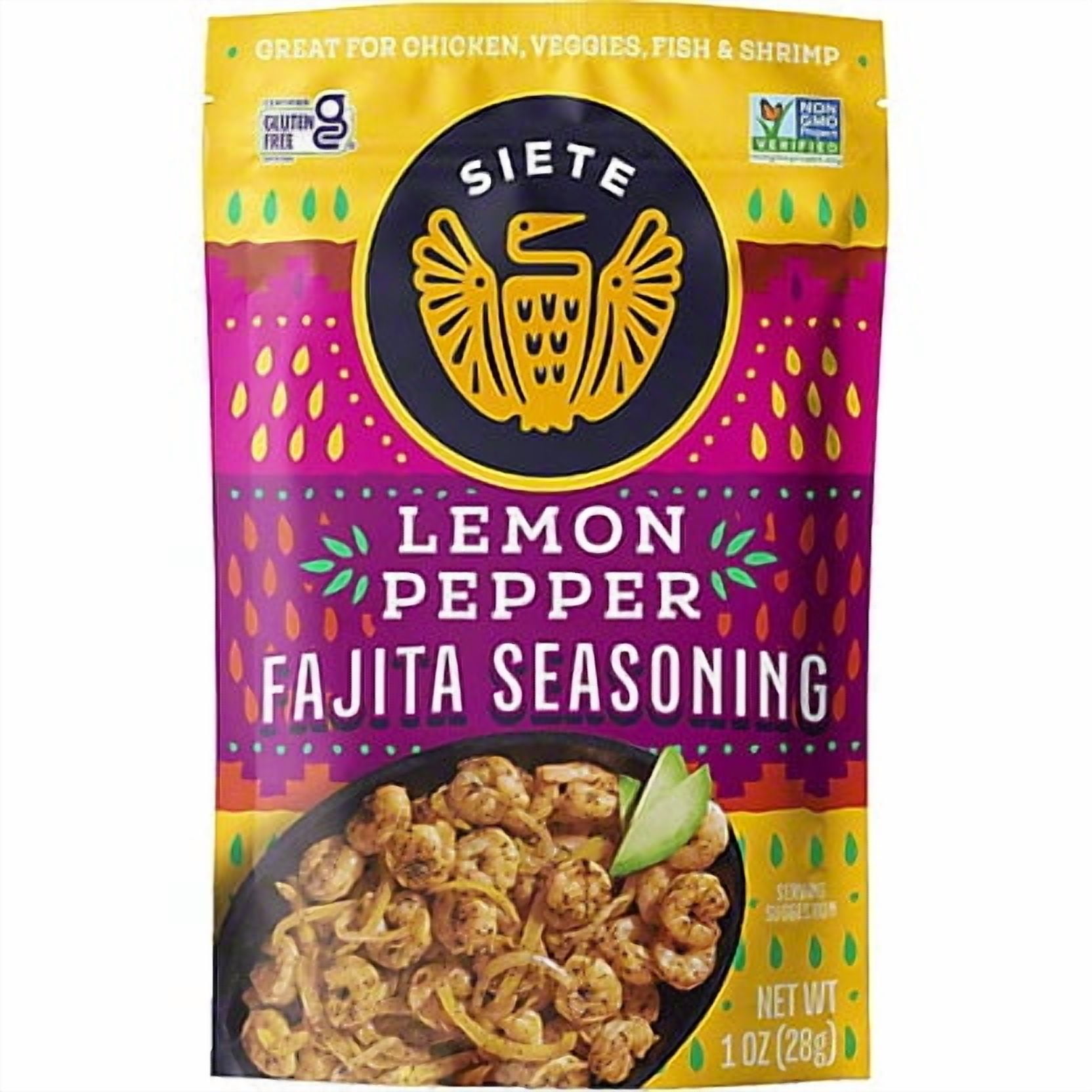 Siete Lemon Pepper Fajita Seasoning, 1 oz - Walmart.com