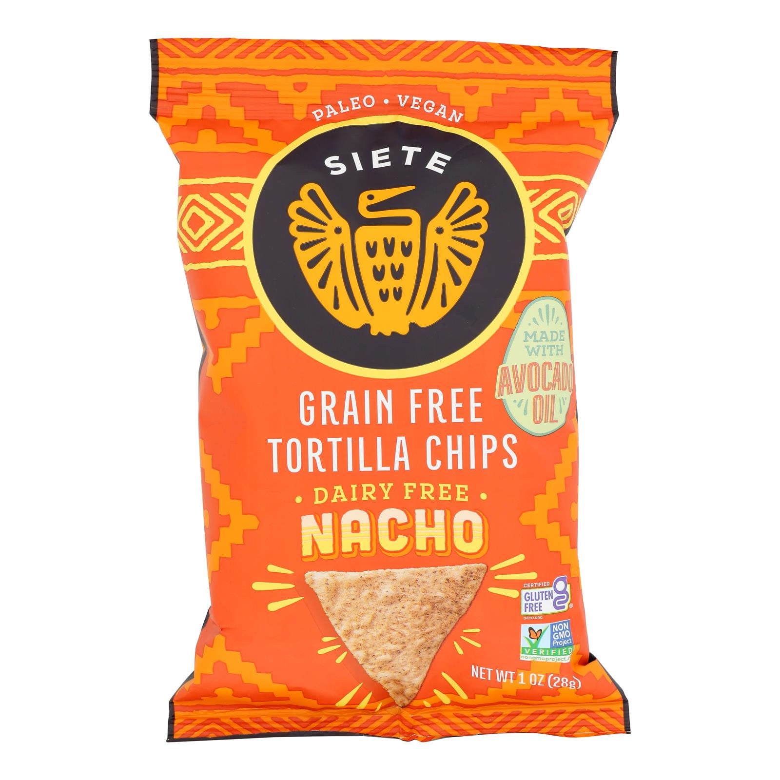 Siete Nacho Tortilla Chips, 1 oz - Case of 24 - Walmart.com