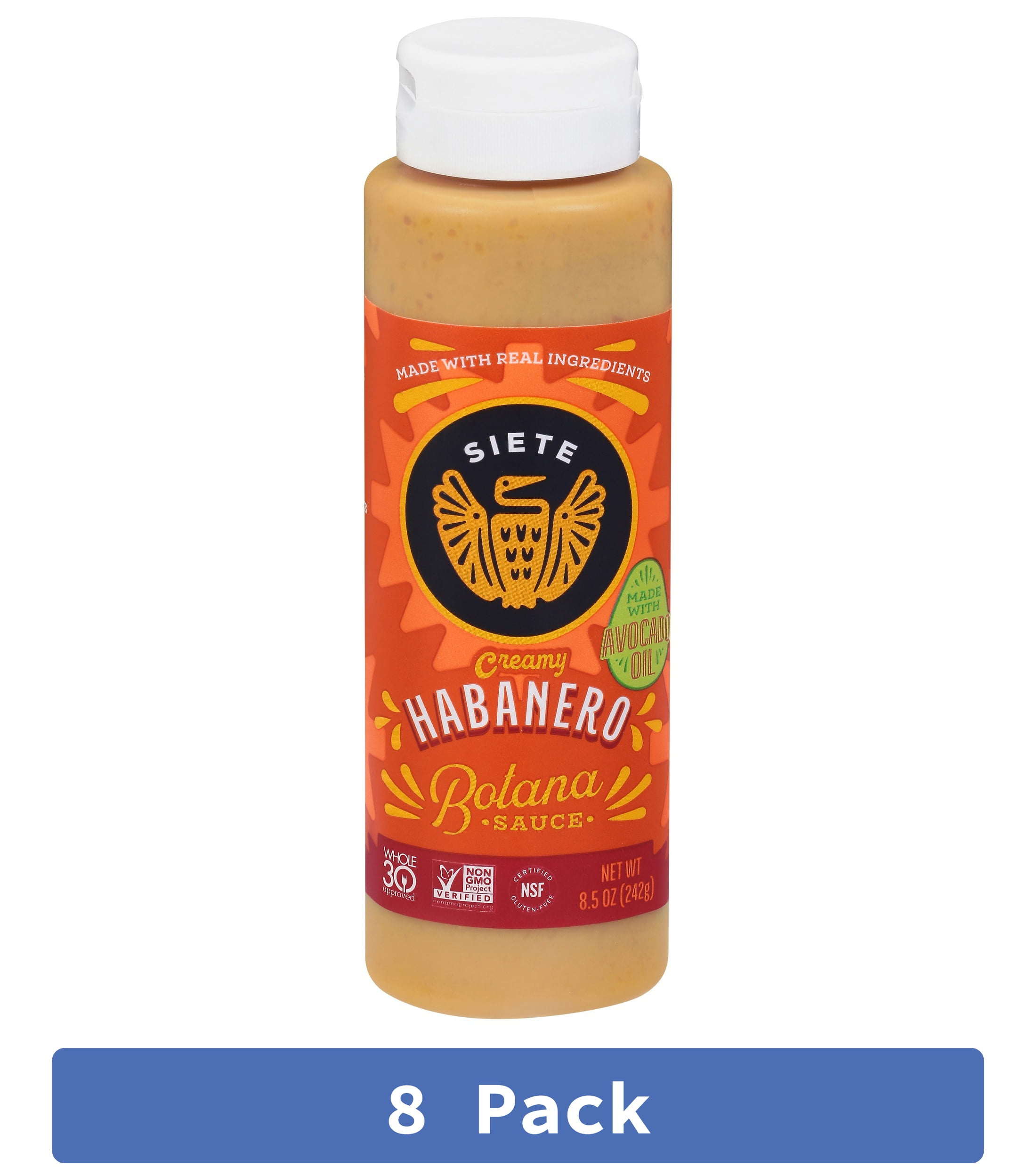Siete Sauce Botana Habanero (Pack of 8) - Walmart.com