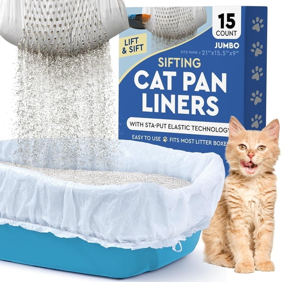 Sifting Litter Box Liners - 15 Count, Pack of 5 - -Resistant Litter ...