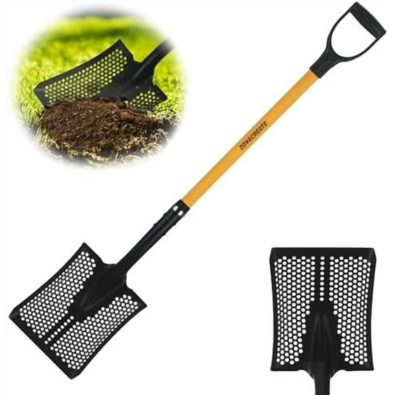 Sifting Shovel, Heavy Duty Sand Sifter Square Cleaning Scoop for Beach ...