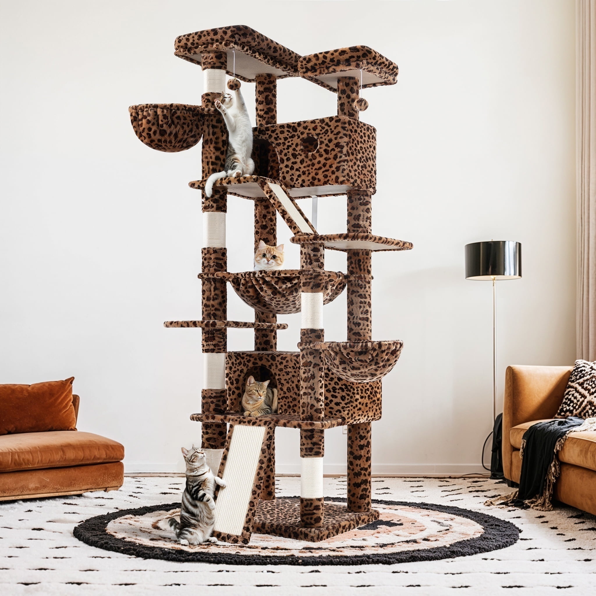 Sifurni 81" Multi-Level Tall Cat Tree Tower for Large Cat with Cat ...