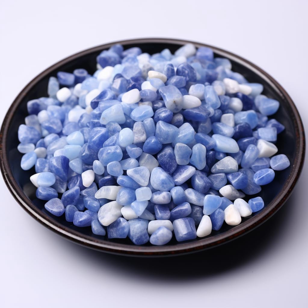 SigMntun Polished Blue Aventurine Crystal Chips 200 Pcs - 0.3" 10 oz ...