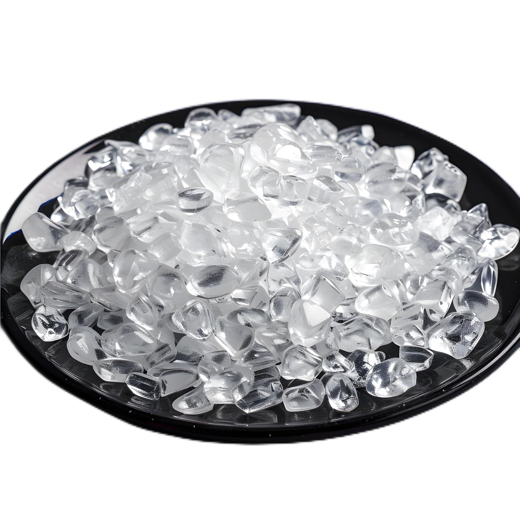 SigMntun Polished Clear Quartz Crystal Chips 200 Pcs - 0.3", Tumbled ...