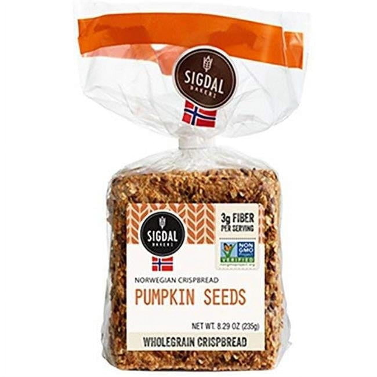 Sigdal Bakeri Spelt & Pumpkin Seeds Snack Cracker Crispbread, 8.29 oz ...