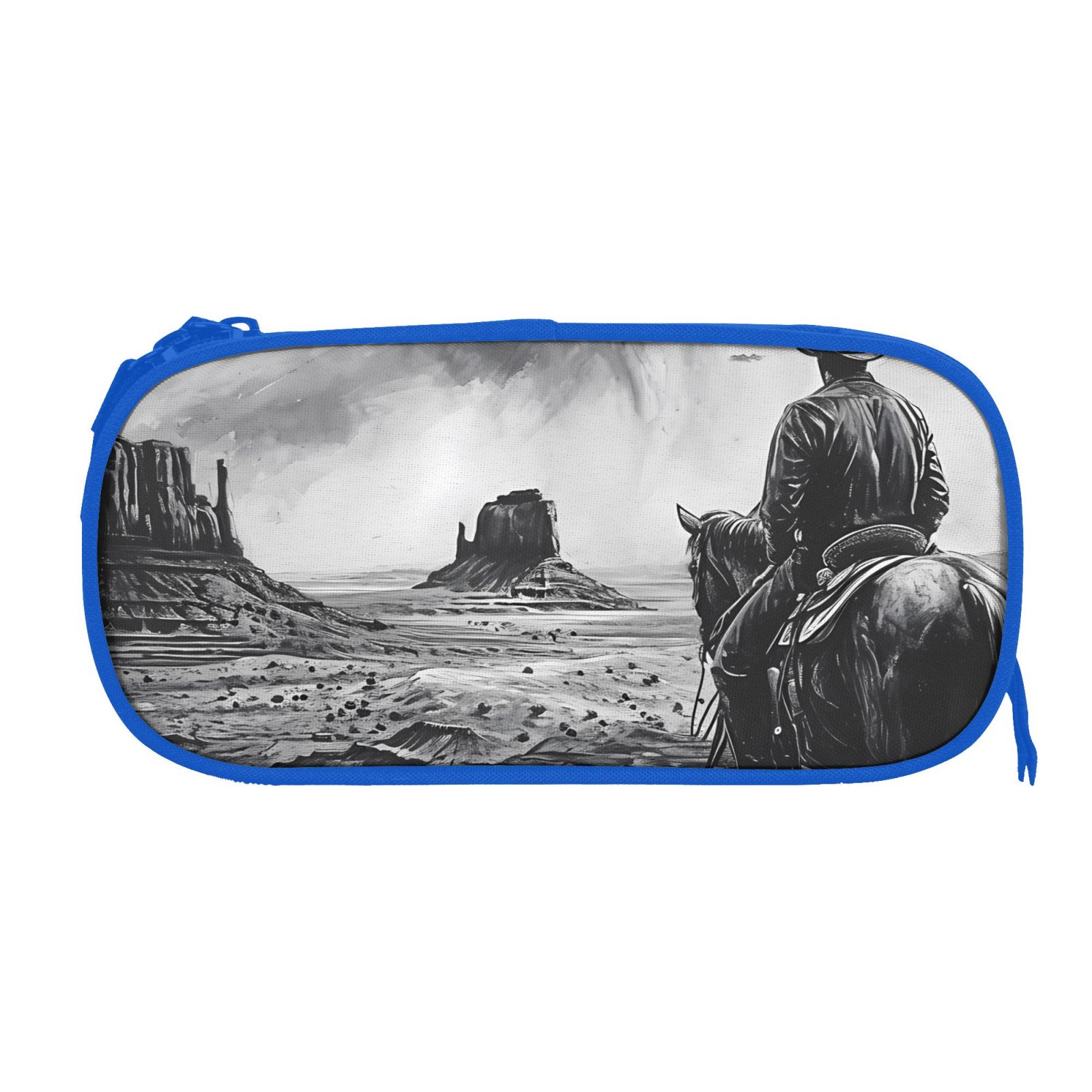 Sigee 60s Black White Western Cowboy for Portable Pencil Pouch with ...