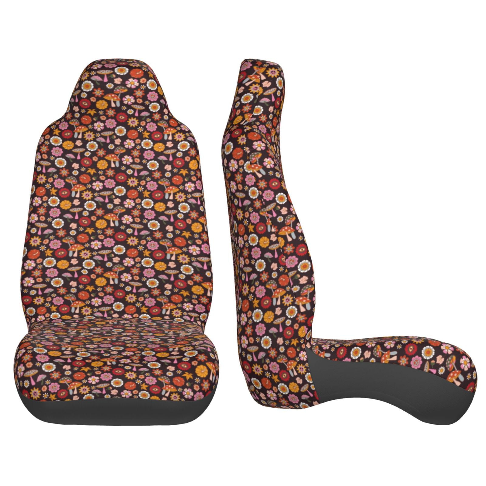 Sigee 70s Groovy Hippie Retro for Universal Car Seat Covers, Premium ...