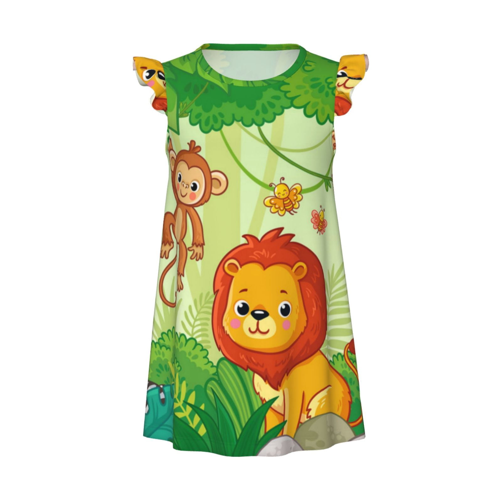 Sigee African Animals in the Jungle for Girls Sleepwear Nightie,Night ...