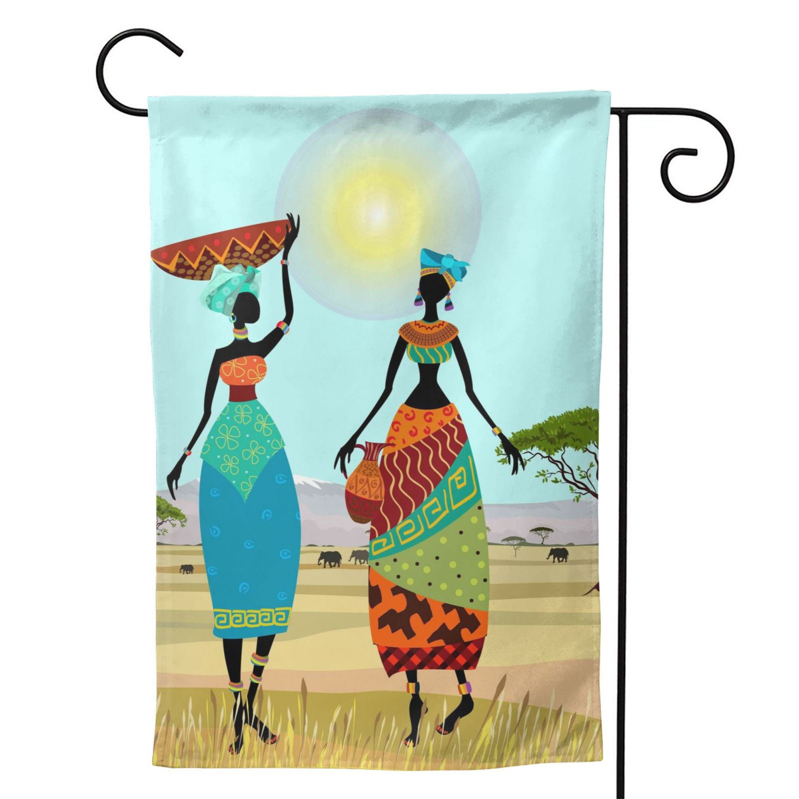 Sigee African Women for Live Happy Decorative Small Garden Flag,Double ...