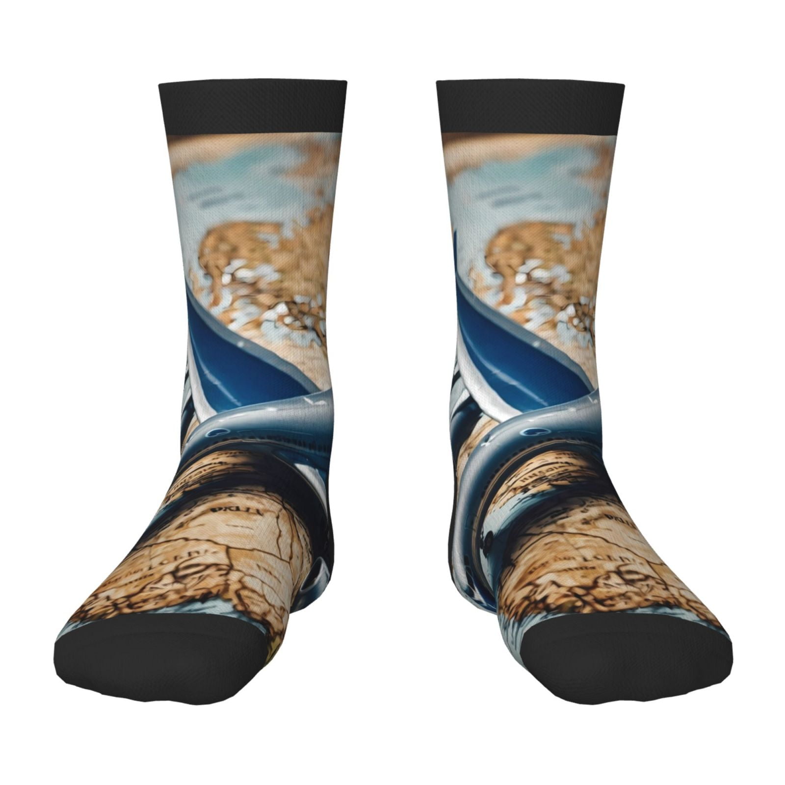 Sigee Airplane World Map Adventure for Premium Children's Socks Unisex ...