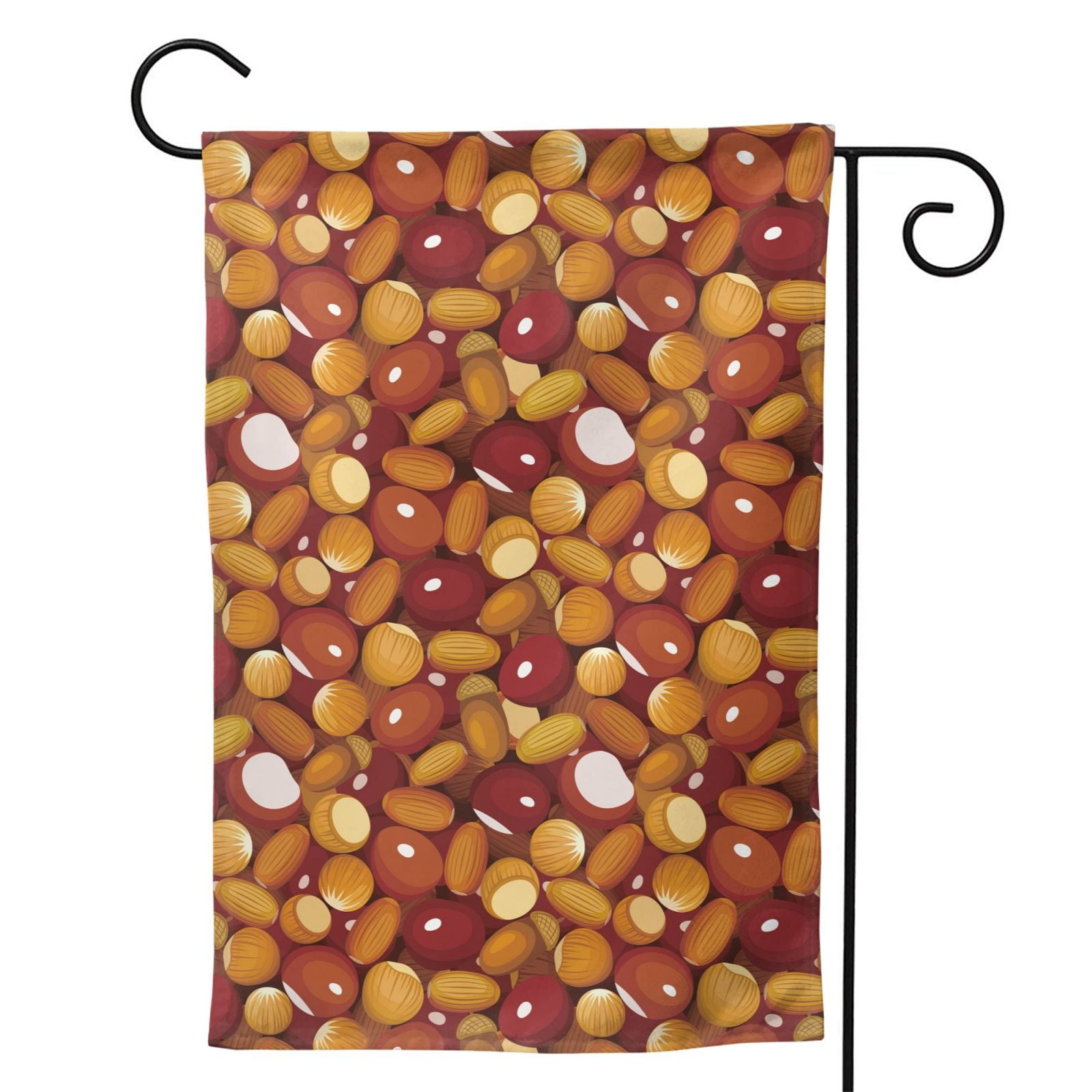 Sigee Almond Nuts for Live Happy Decorative Small Garden Flag,Double ...