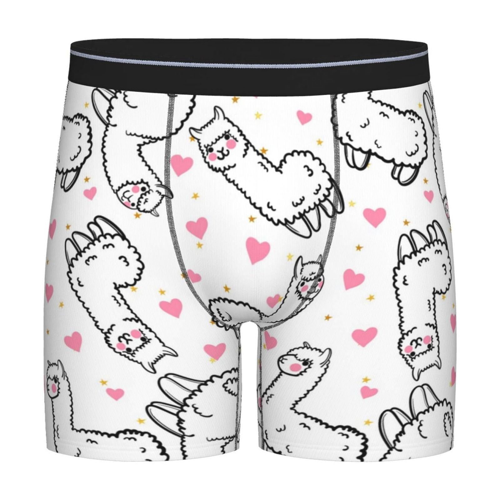Sigee Alpacas and Hearts for Men's Boxer Briefs,Moisture Wicking and ...
