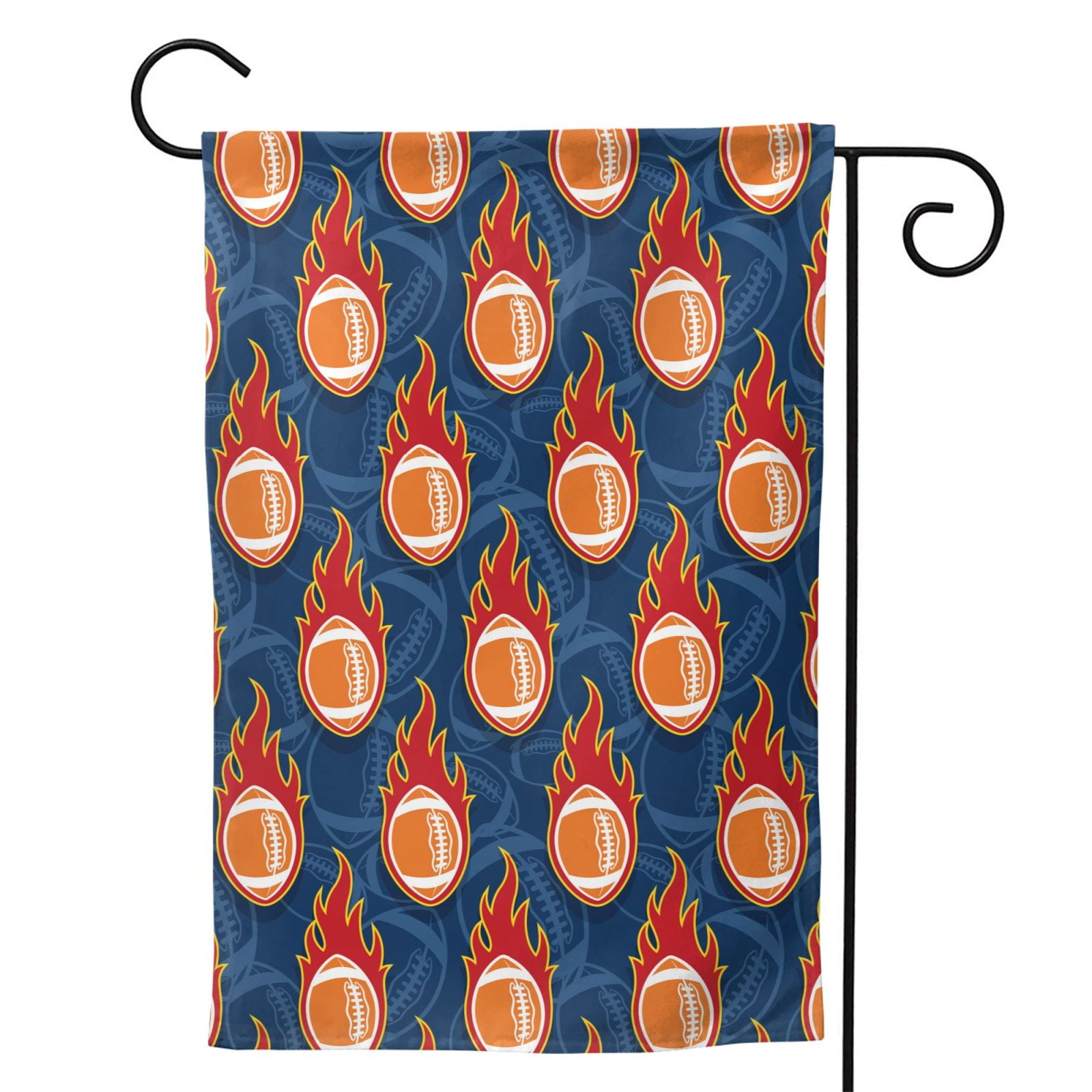 Sigee American Football and Fire Flames for Live Happy Decorative Small ...