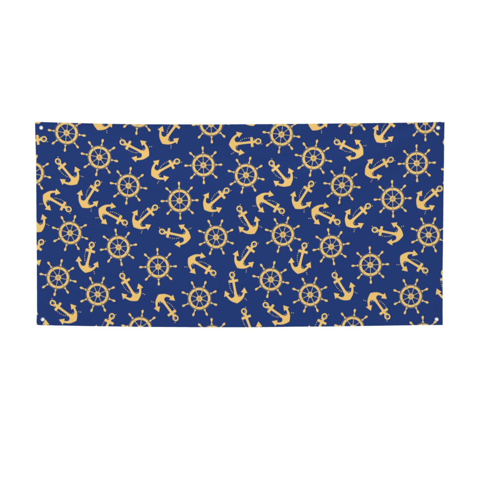 Sigee Anchors and Nautical for Large Happy Holiday Banner for Outdoor ...