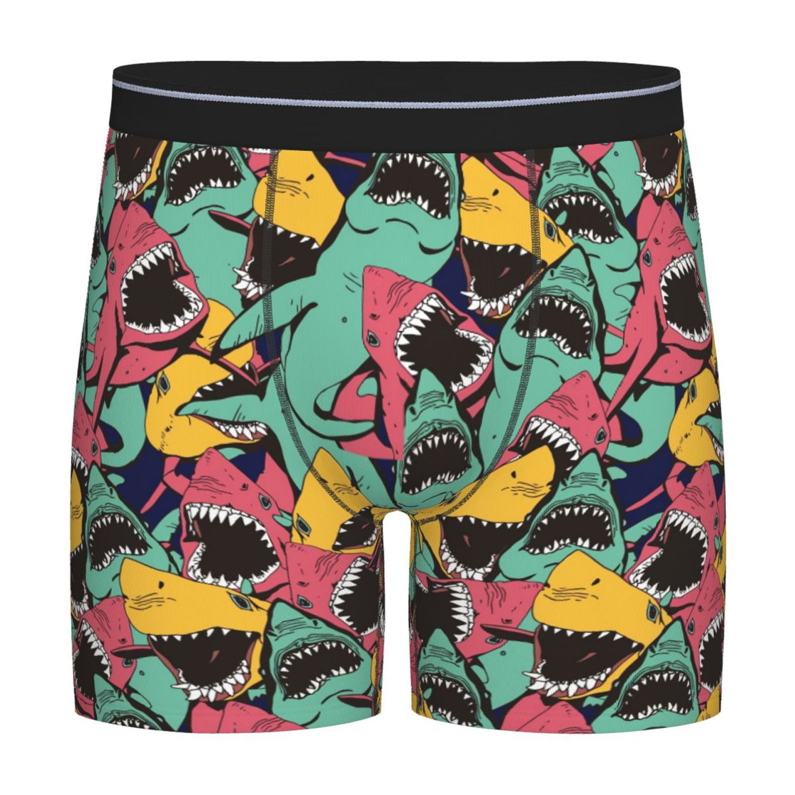 Sigee Angry Shark Pattern for Men's Boxer Briefs,Moisture Wicking and ...