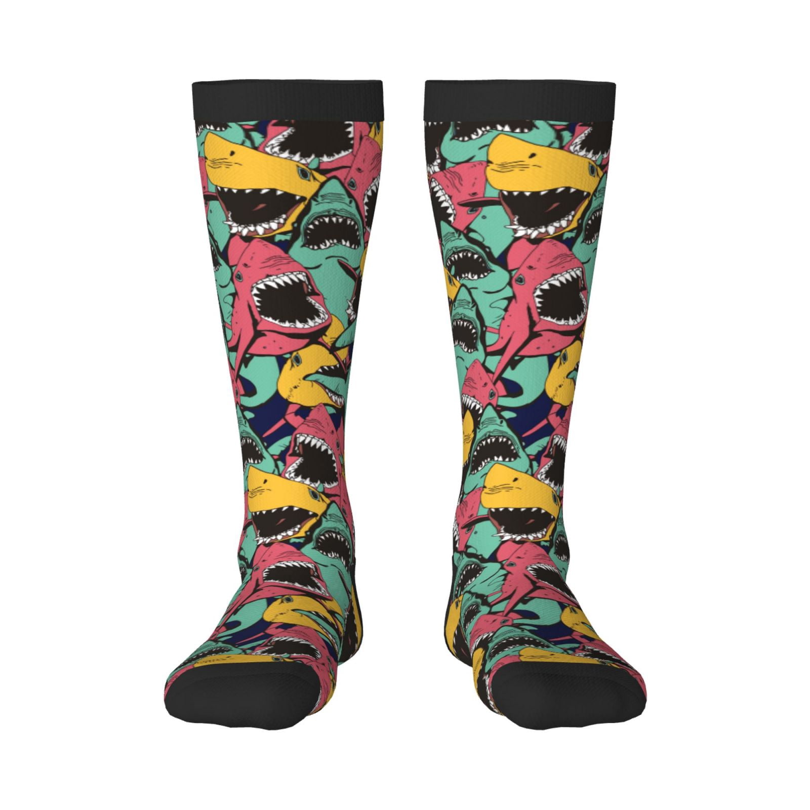 Sigee Angry Shark Pattern for Socks for Men Women Gifts for Him ...