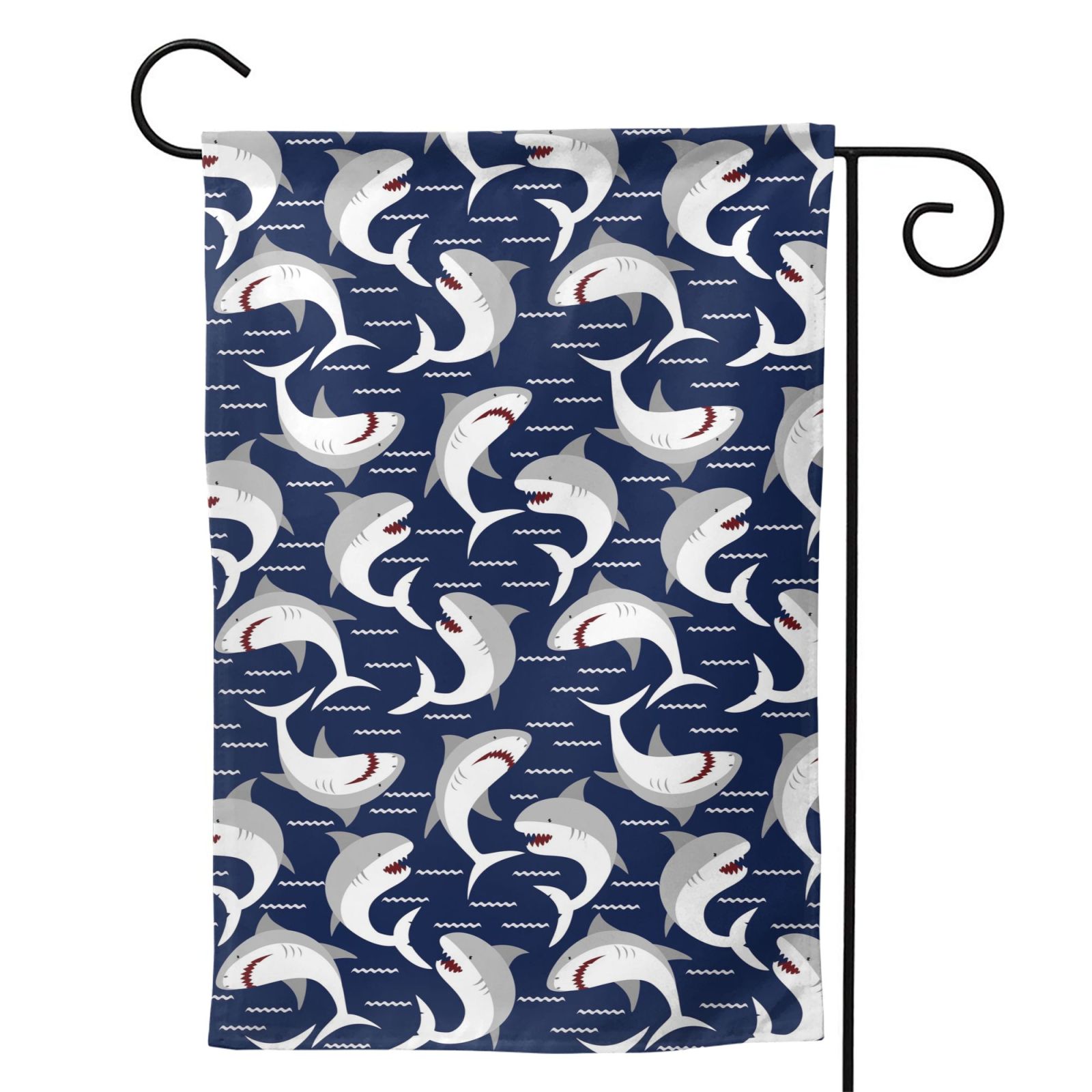 Sigee Angry Shark for Live Happy Decorative Small Garden Flag,Double ...