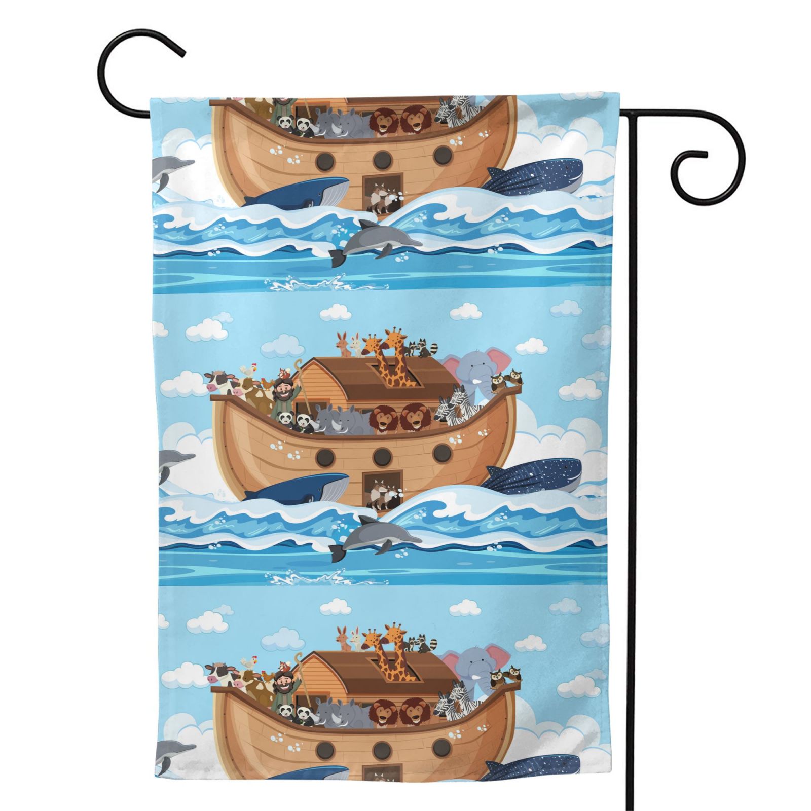 Sigee Animals on Noah's Ark for Live Happy Decorative Small Garden Flag ...