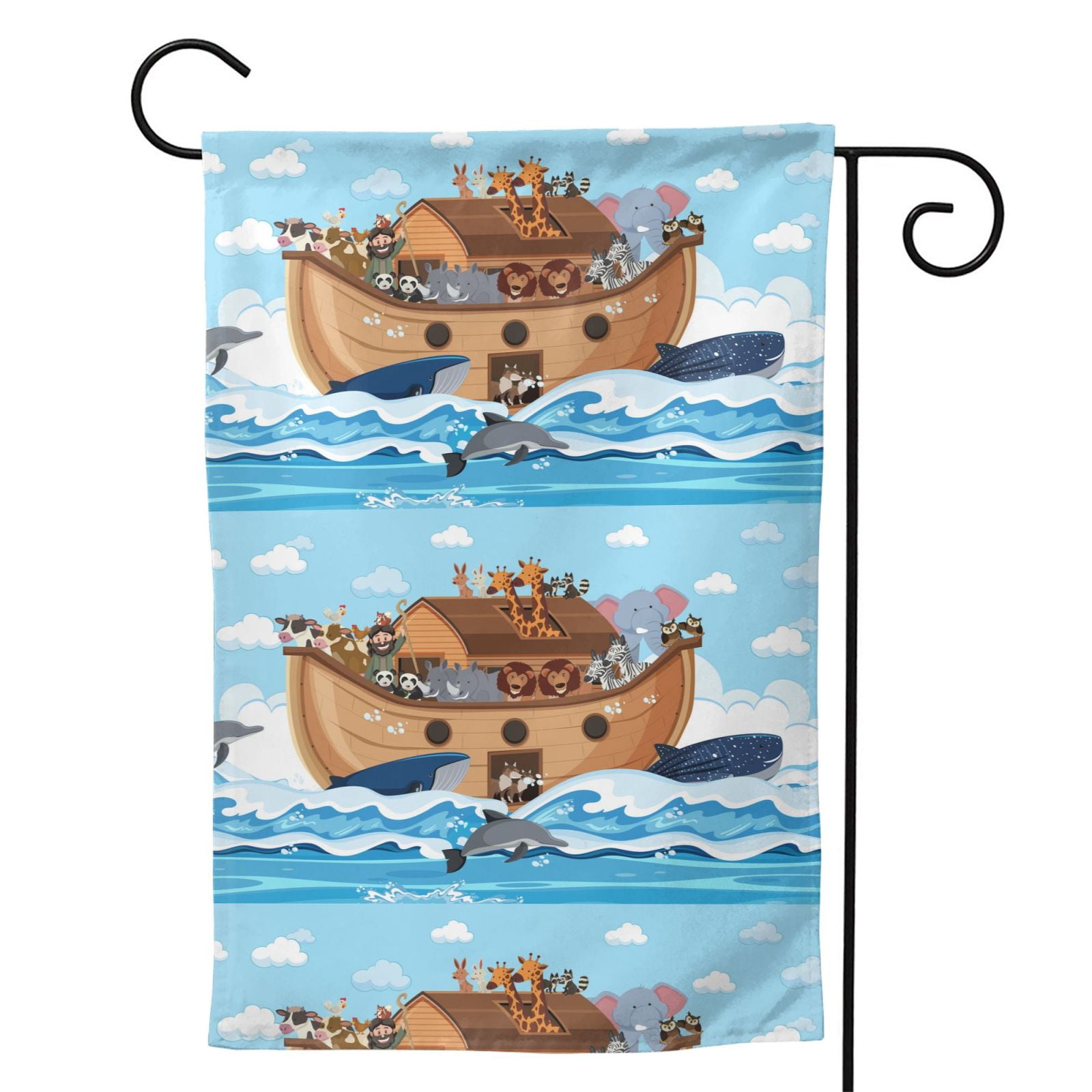 Sigee Animals on Noah's Ark for Live Happy Decorative Small Garden Flag ...