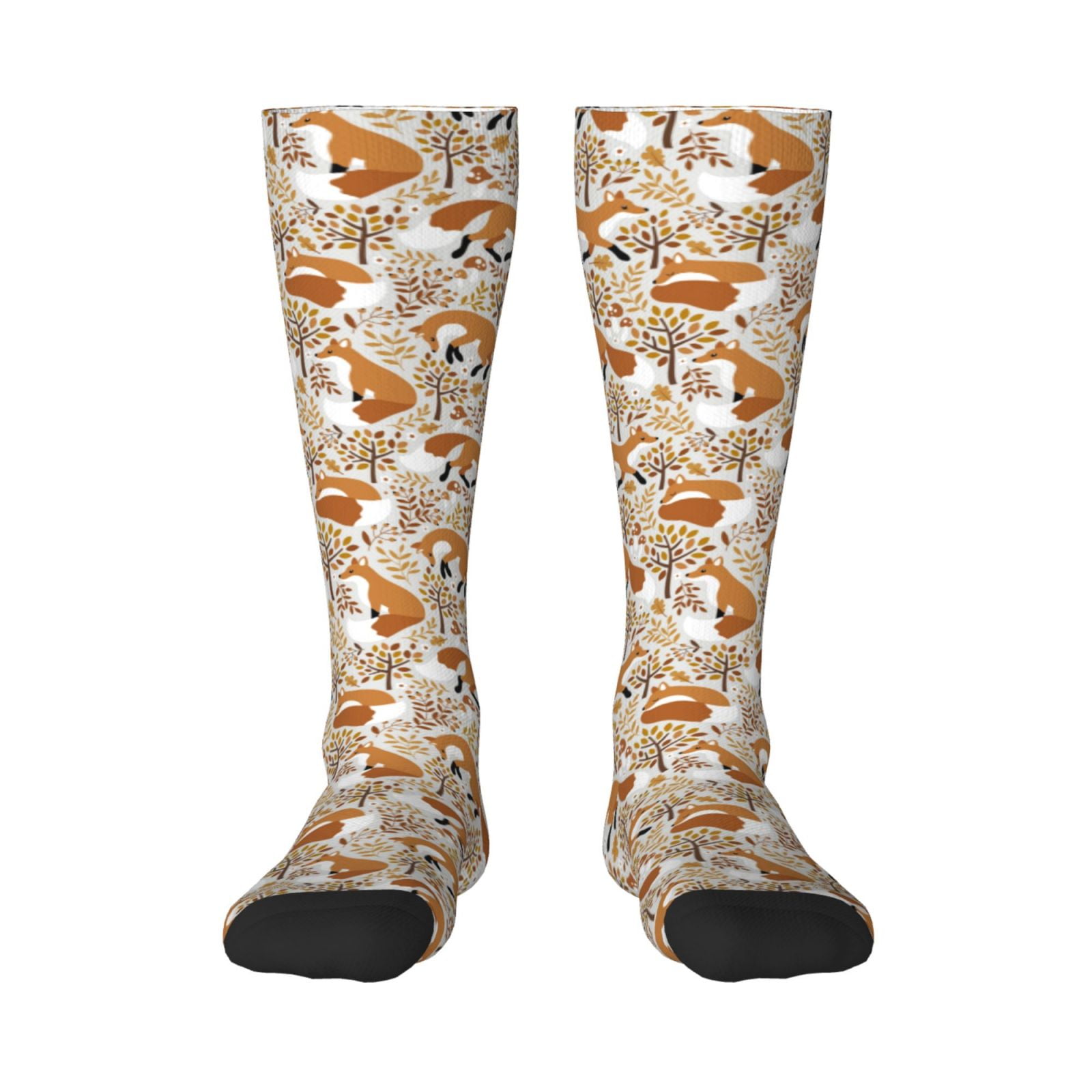 Sigee Autumn Fox with Brown Plants for Socks for Men Women Socks ...