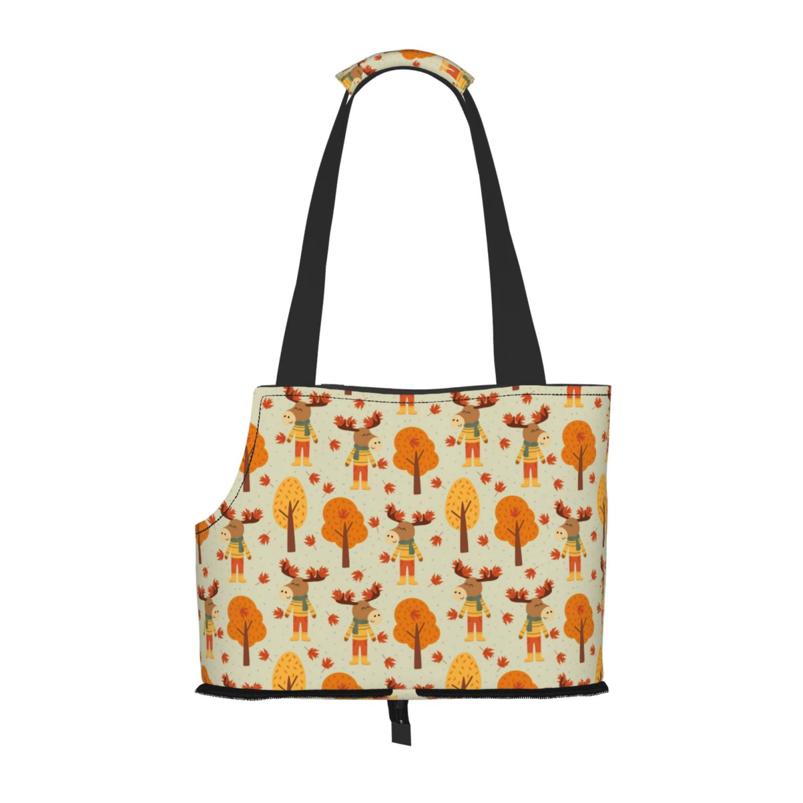 Sigee Autumn Maple Leaf and Deer for Pet Carrier Bag for Puppy with ...