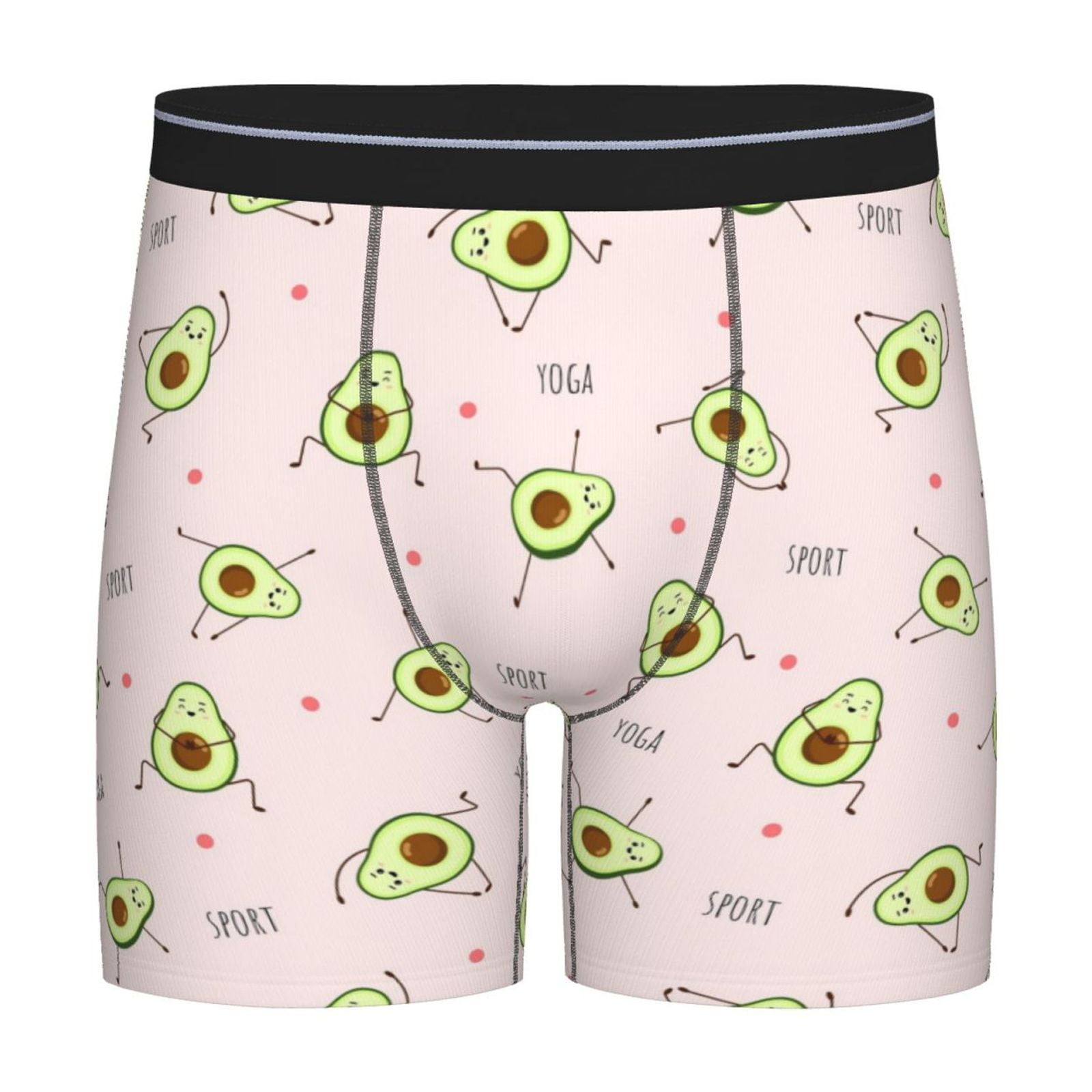 Sigee Avocado Doing Sport Yoga for Men's Boxer Briefs,Moisture Wicking ...