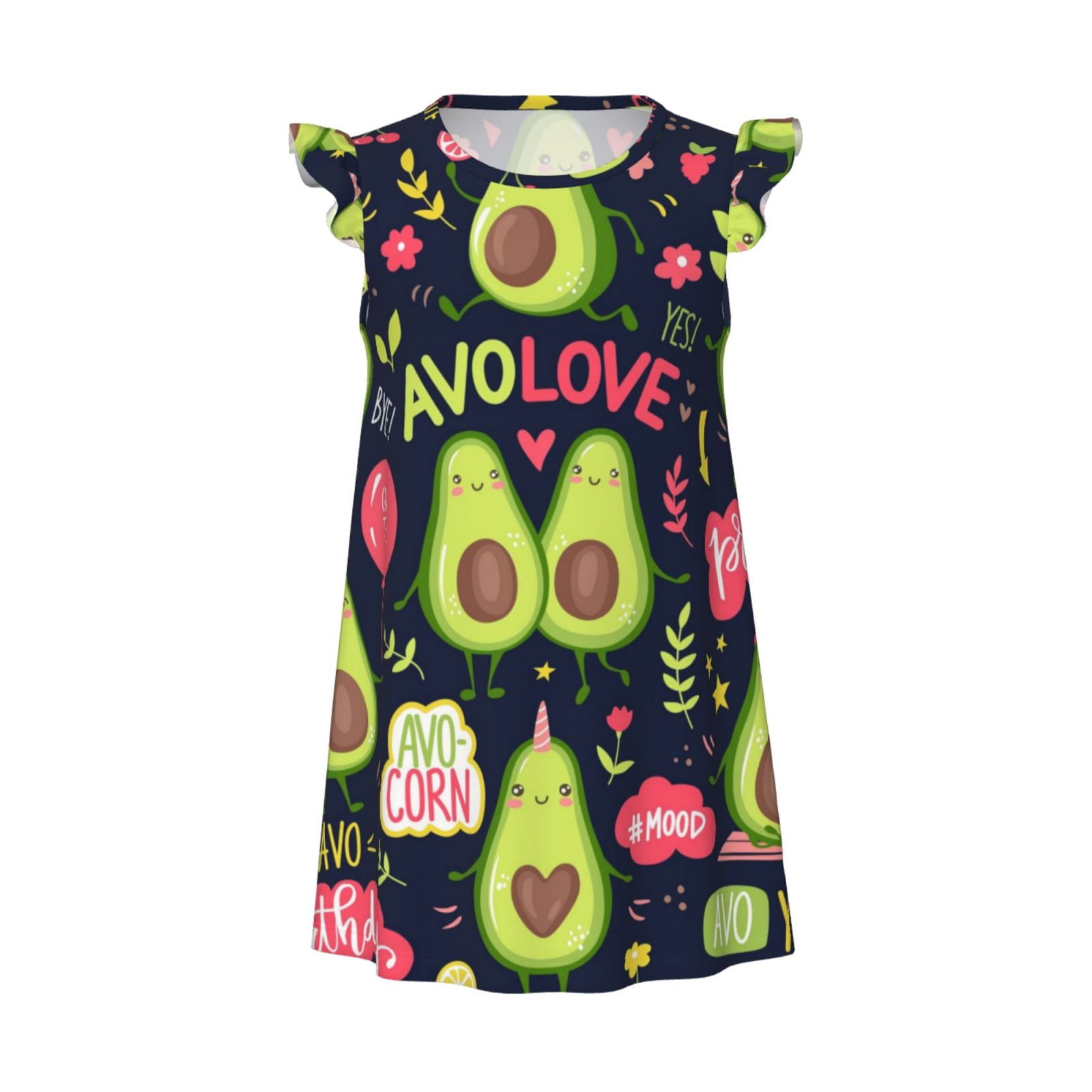 Sigee Avocado Love for Girls Sleepwear Nightie,Night Sleep Dress ...
