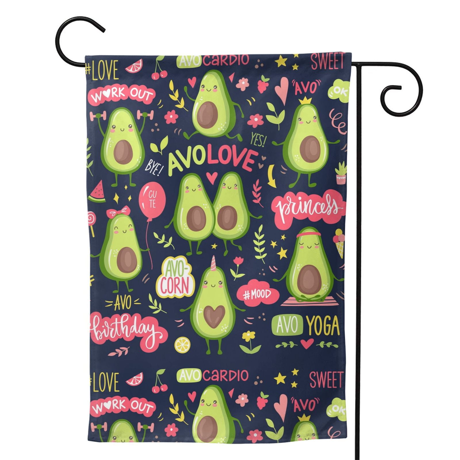 Sigee Avocado Love for Live Happy Decorative Small Garden Flag,Double ...