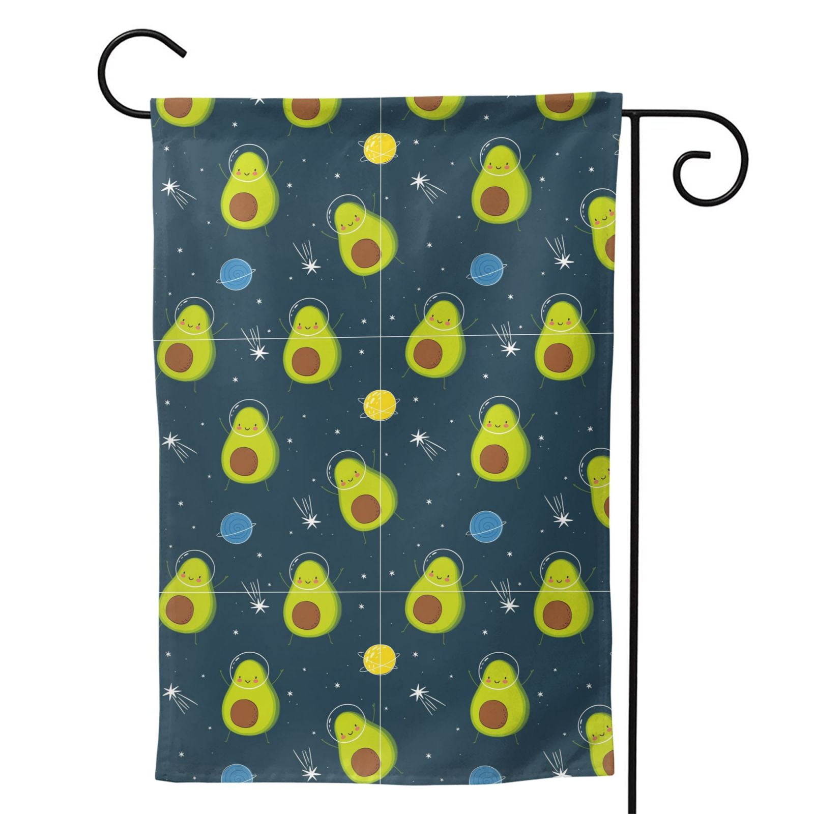 Sigee Avocado in Space for Live Happy Decorative Small Garden Flag ...