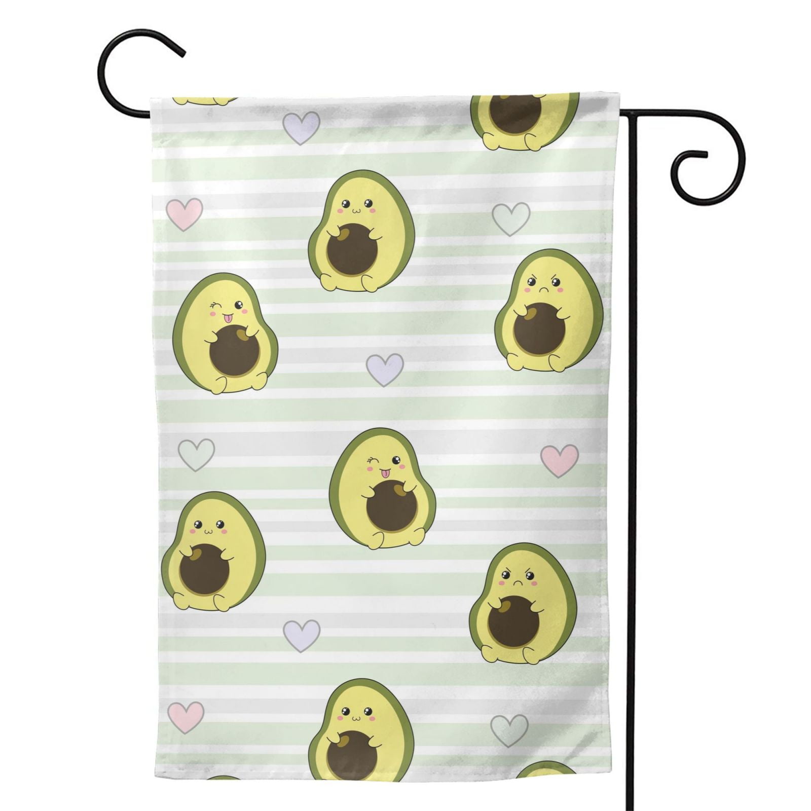 Sigee Avocado of a Hear for Live Happy Decorative Small Garden Flag ...