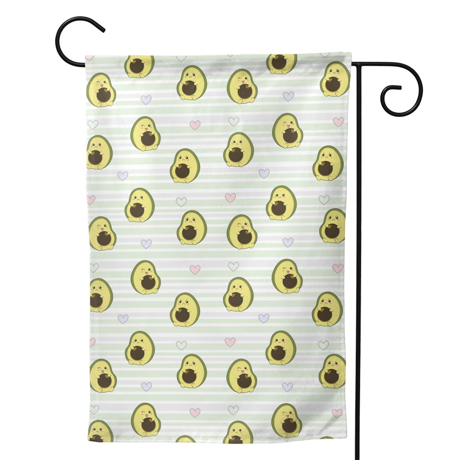 Sigee Avocado of a Hear for Live Happy Decorative Small Garden Flag ...