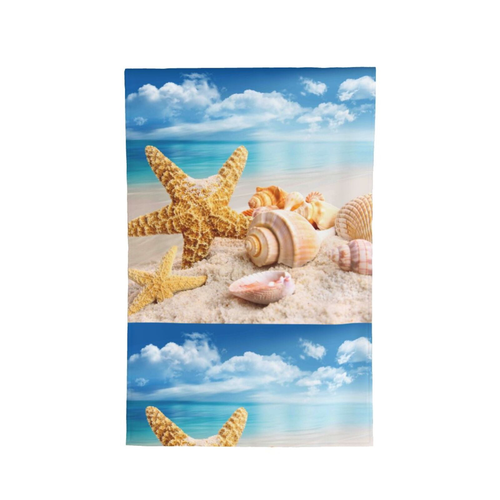 Sigee Beach Starfish Shell Printed Flag12.5 * 18in Outdoor Yard Flags ...